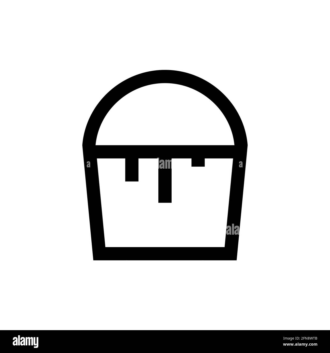 Bucket icon template black Stock Vector Images - Alamy