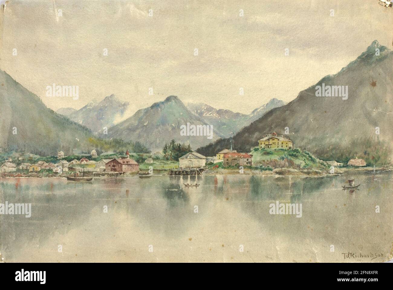 Sitka from the Islands, Showing Russian Castle, 1888 Stock Photo - Alamy