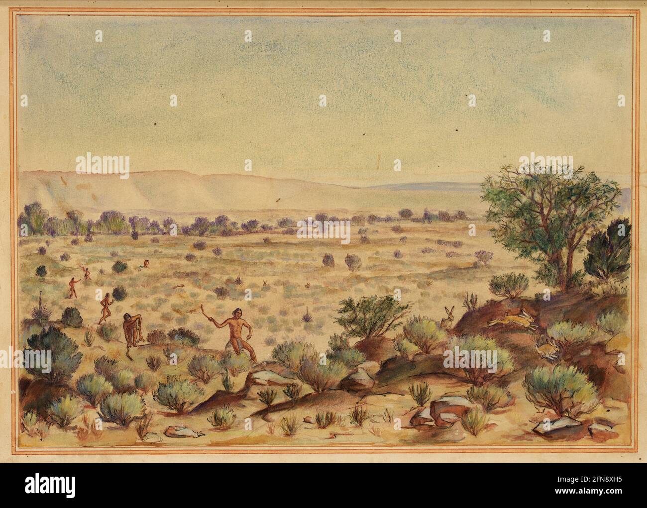 Men Hunting Rabbits, 20th century Stock Photo - Alamy