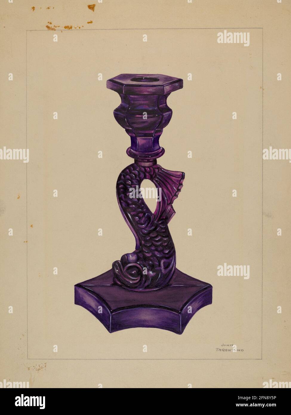 Dolphin Candlestick, c. 1936 Stock Photo - Alamy