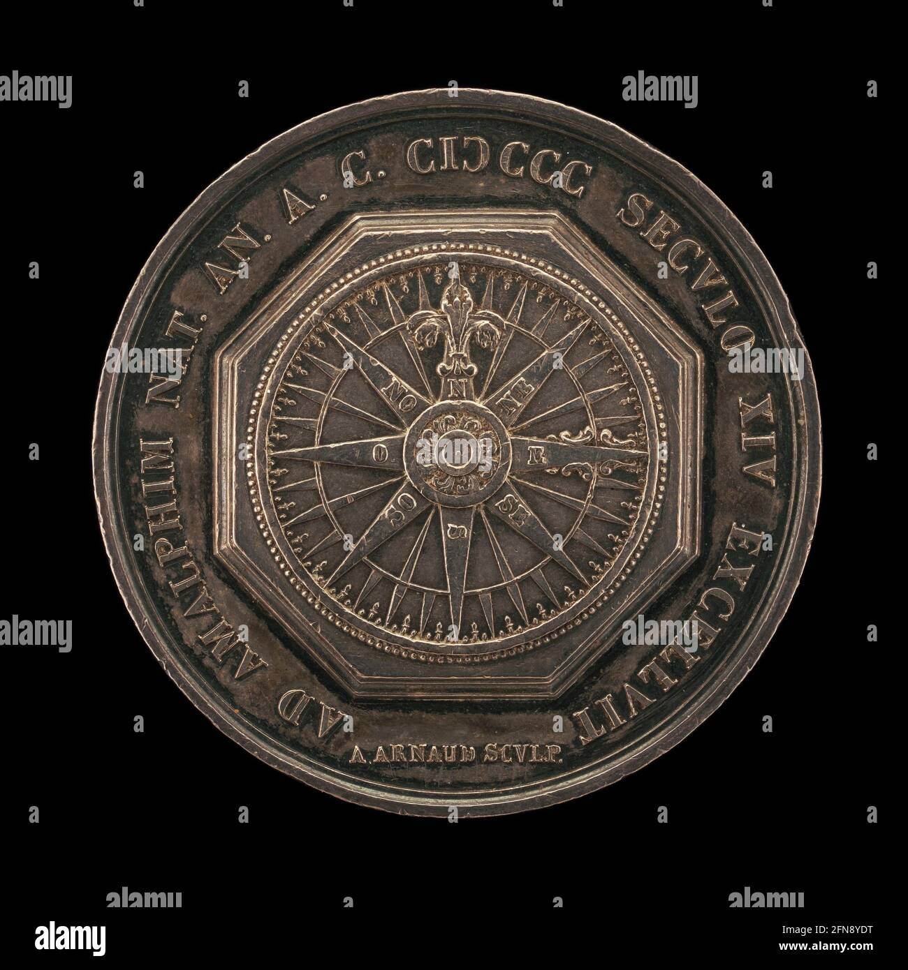 Compass Rose [reverse], second quarter 19th century Stock Photo - Alamy