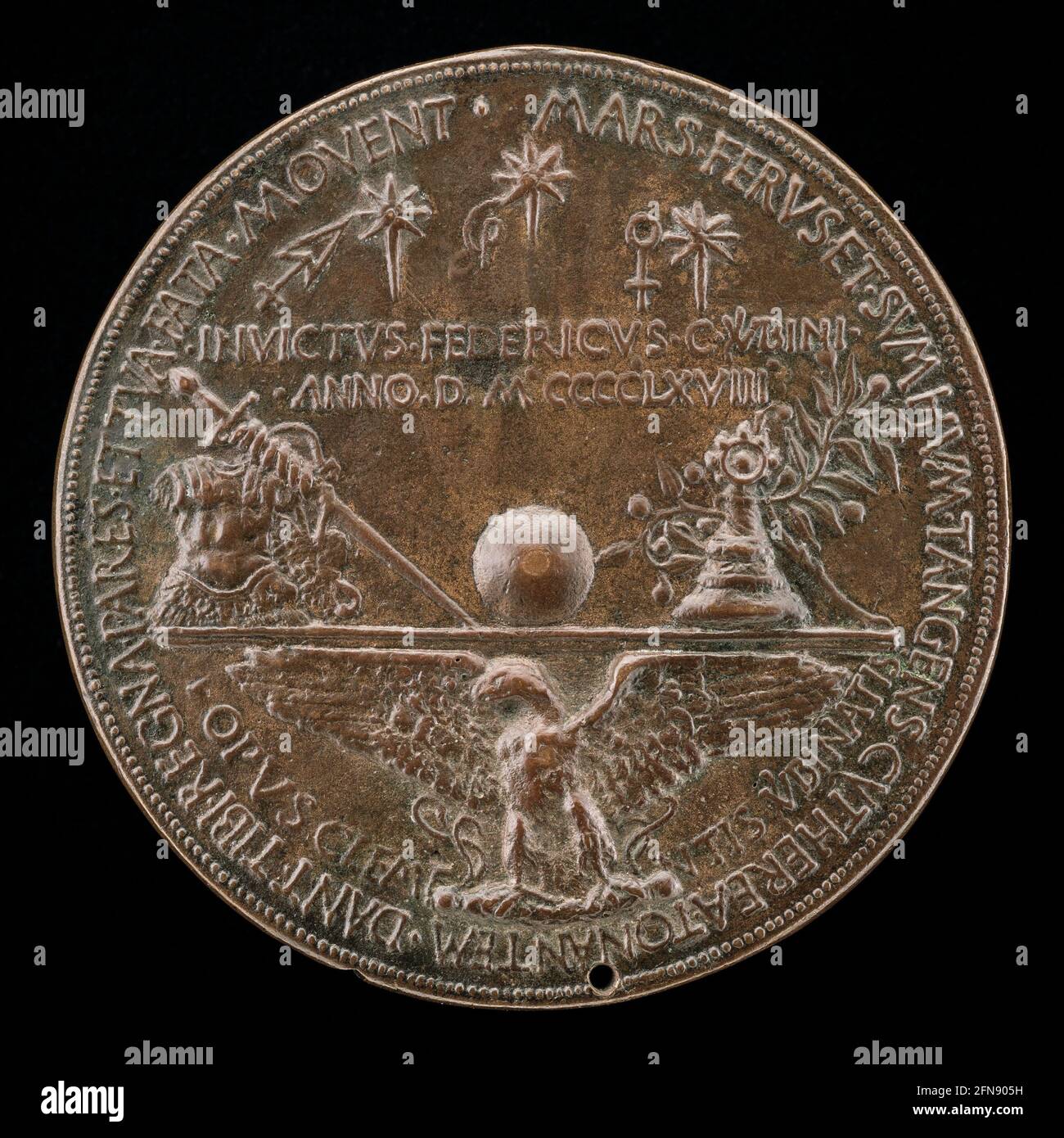 Eagle with Spread Wings Supporting Devices [reverse], 1468 Stock Photo ...