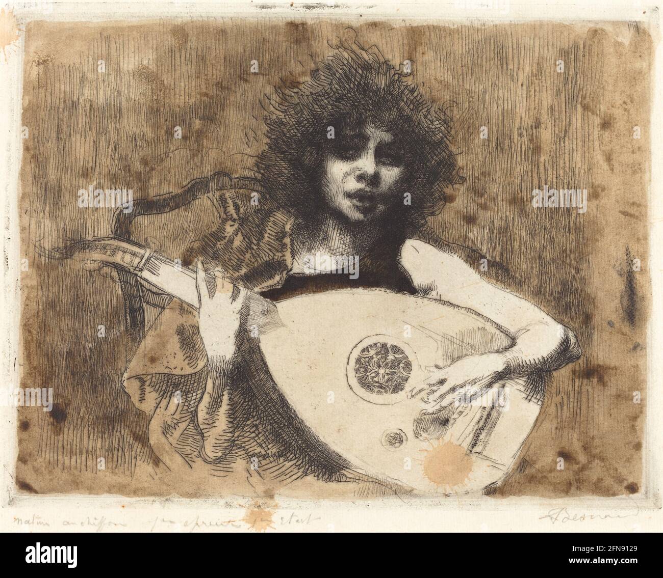 Lute player female hi-res stock photography and images - Alamy