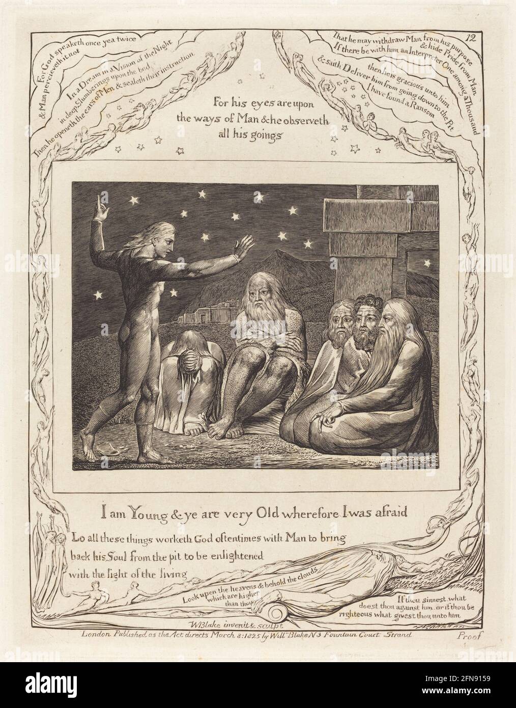 The Wrath of Elihu, 1825 Stock Photo - Alamy