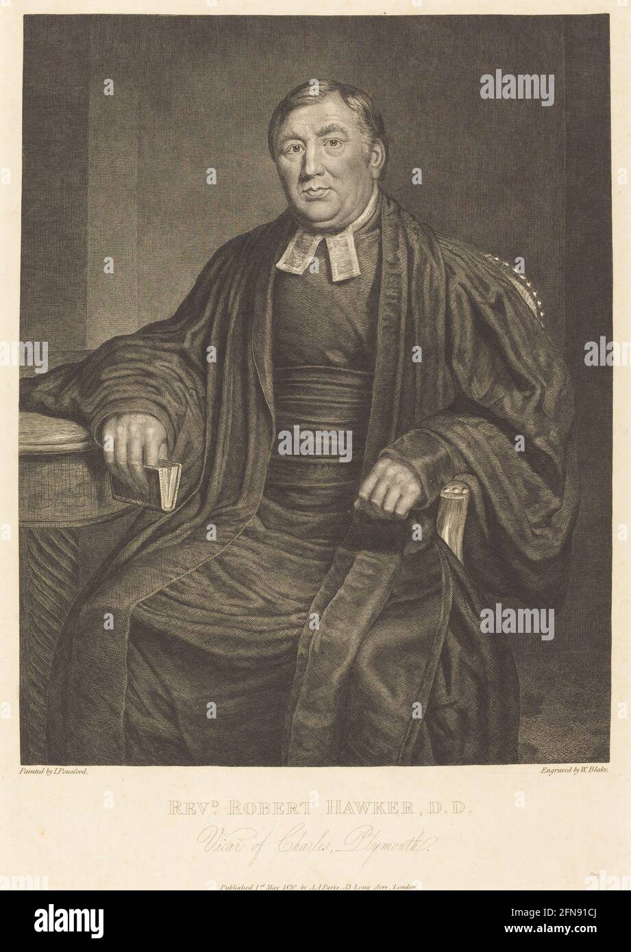Reverend Robert Hawker, D.D., 1820 Stock Photo - Alamy