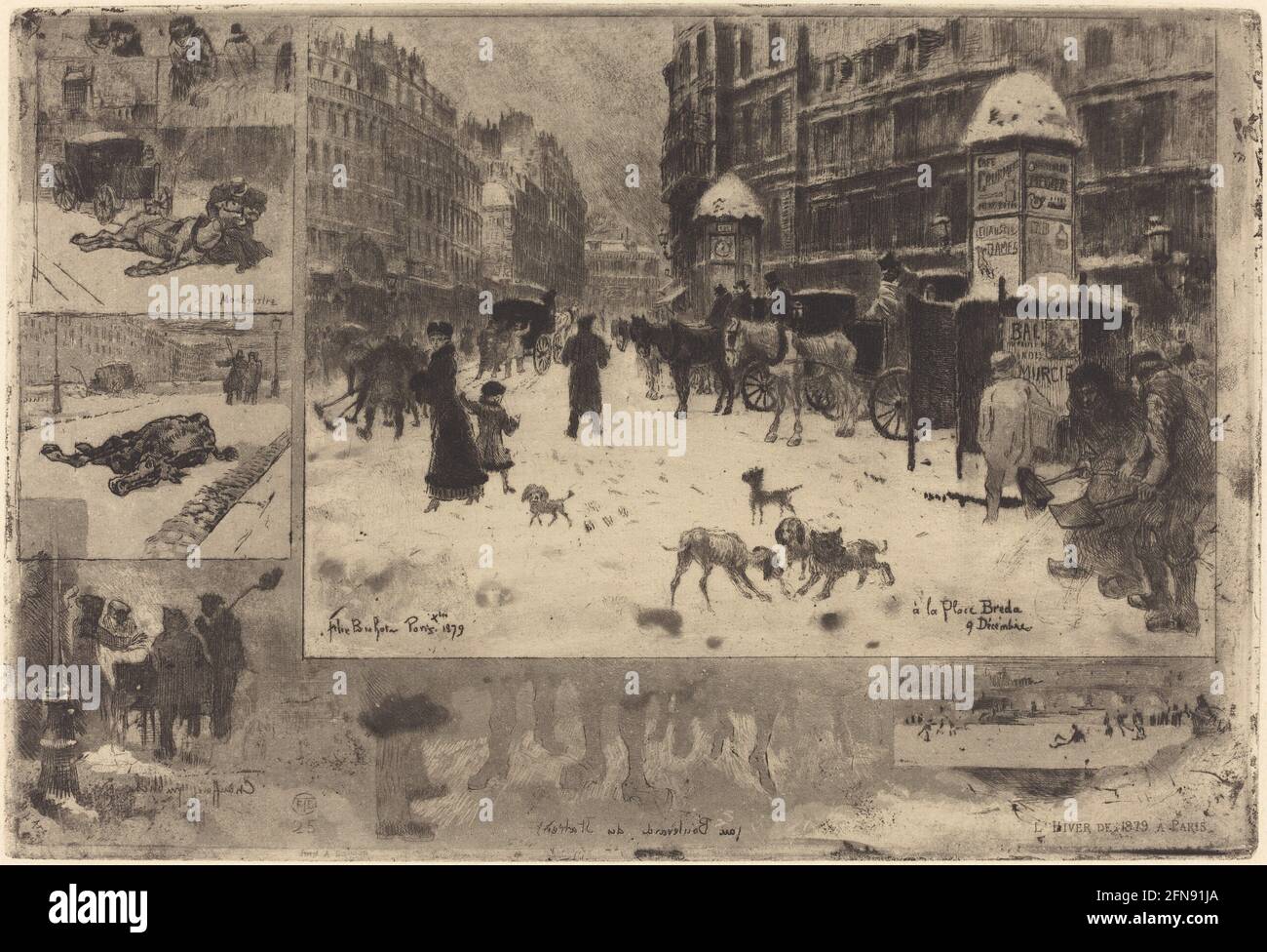 L'Hiver à Paris (Winter in Paris), 1879 Stock Photo - Alamy