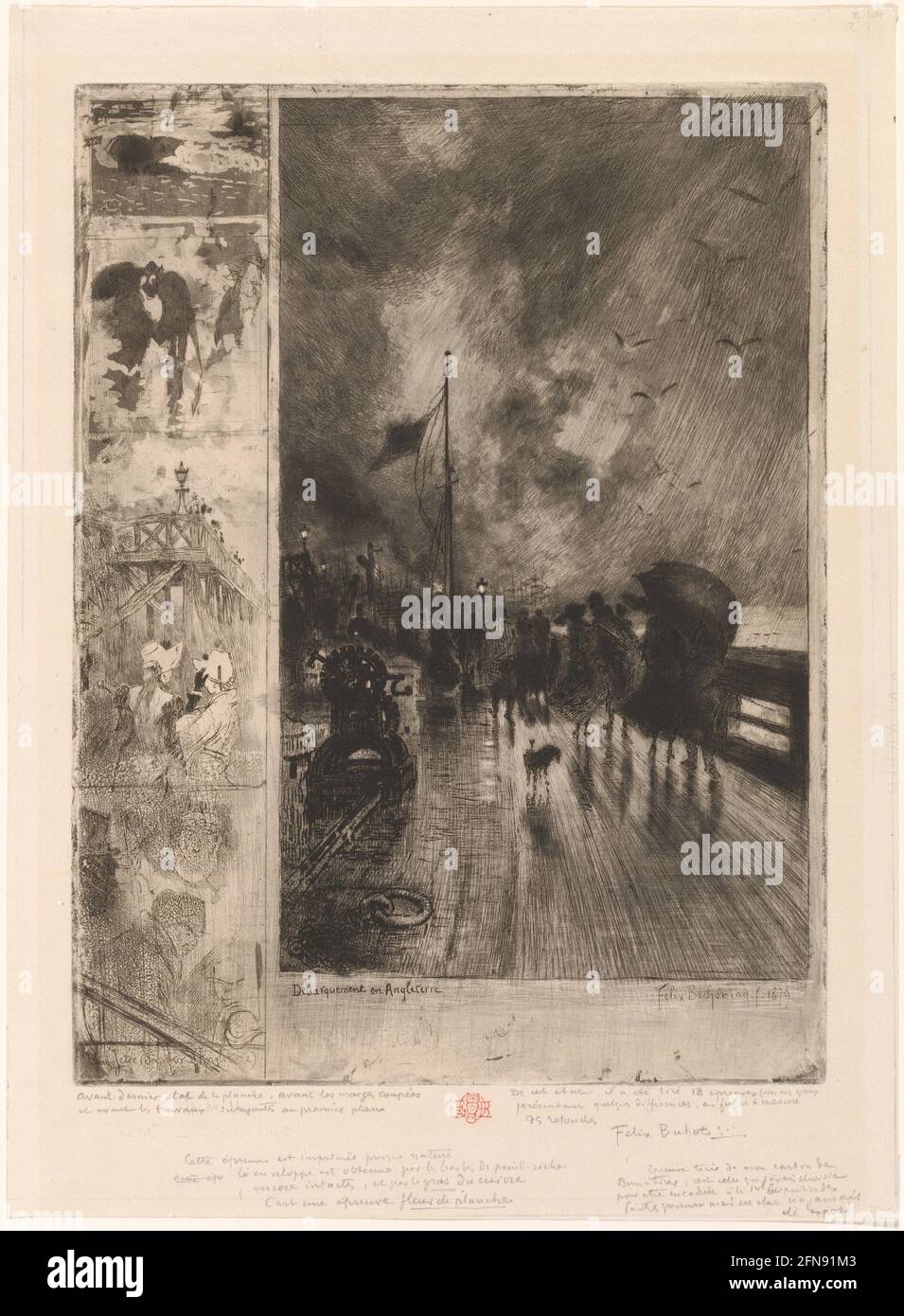 Un Débarquement en Angleterre, (Landing in England) 1879 Stock Photo ...