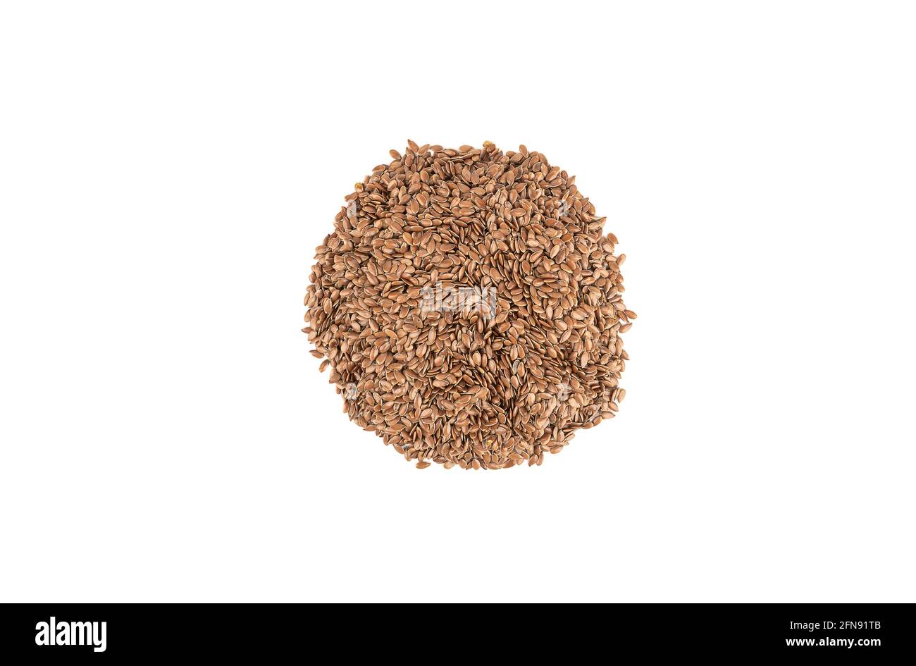 Heap of flax seeds isolated on white background. Top view. Super food Stock Photo - Alamy