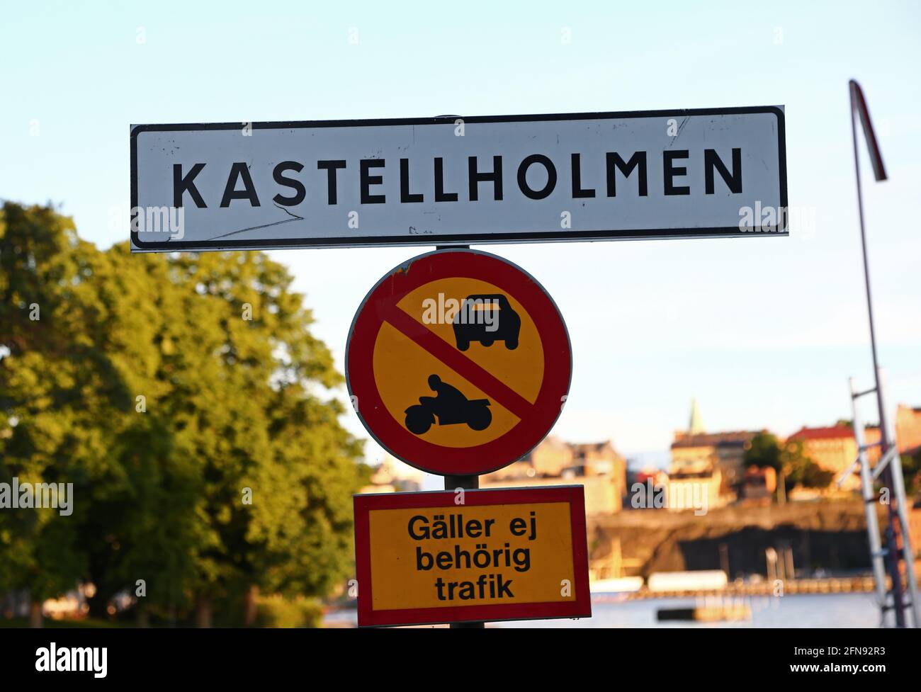Kastellholmen sign, Stockholm, Sweden Stock Photo - Alamy