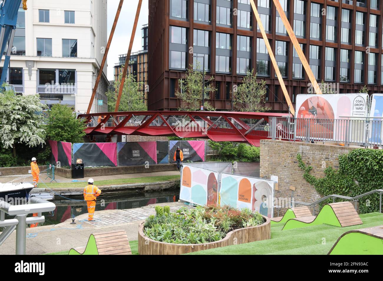 London, UK, May 15th 2021, New footbridge is installed over Regents ...