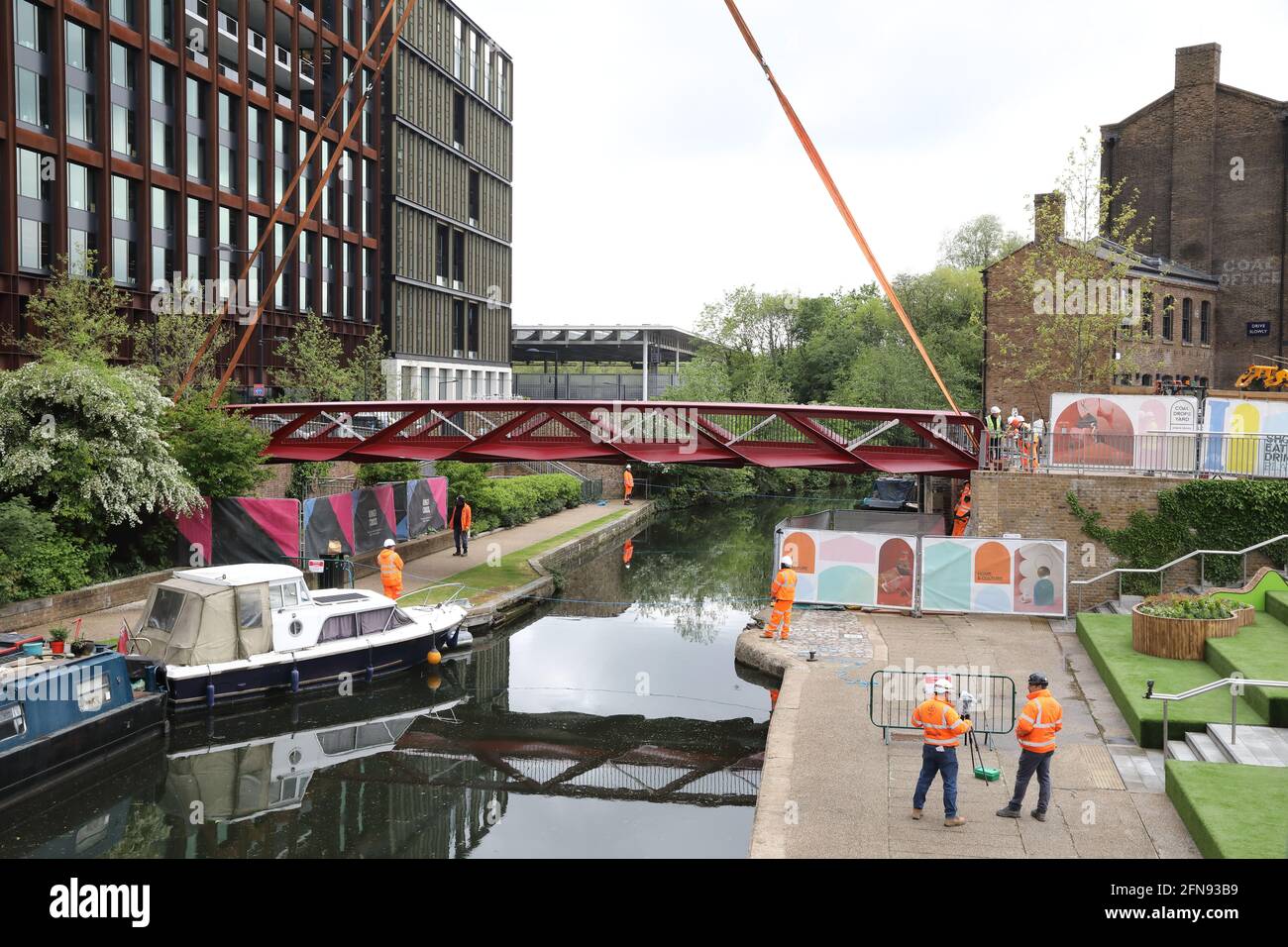 London, UK, May 15th 2021, New footbridge is installed over Regents ...