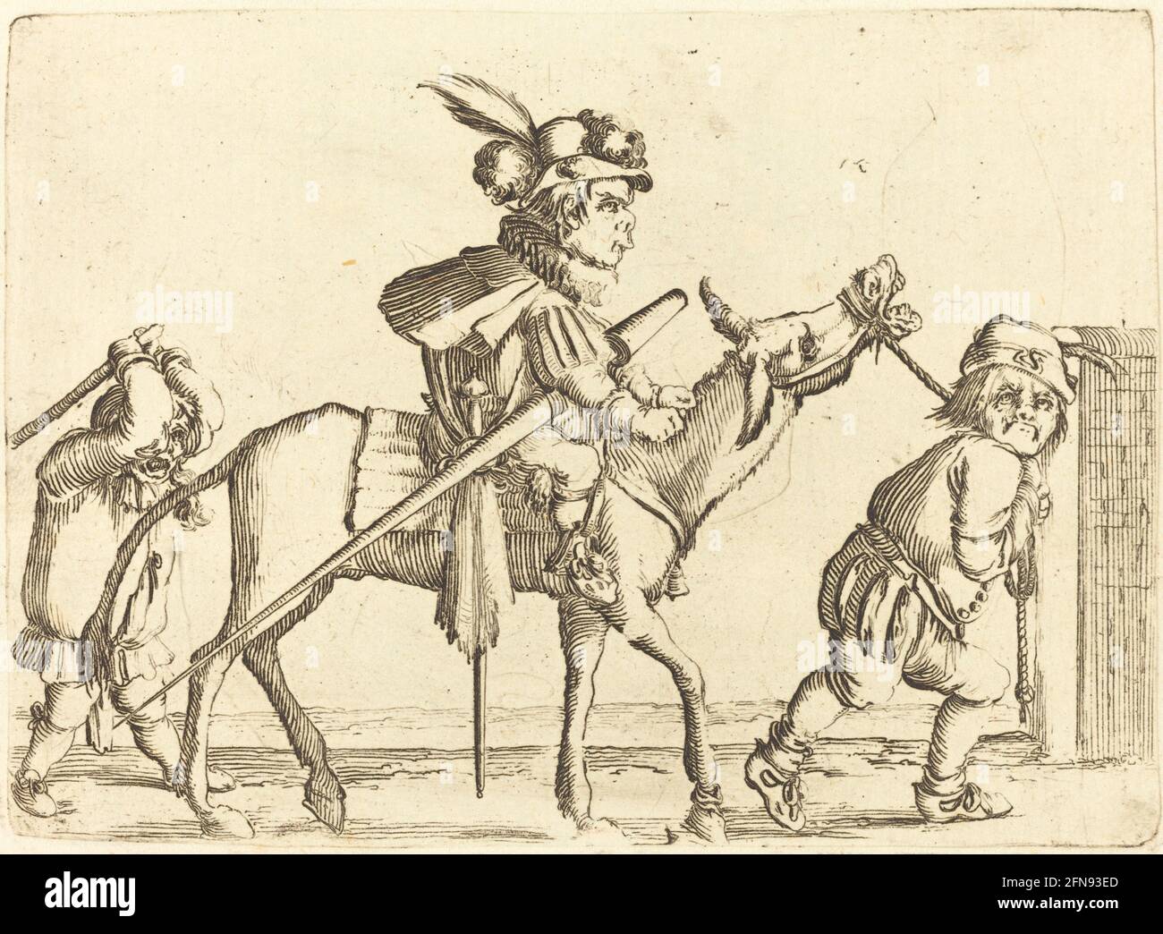 Dwarf Riding an Ass Stock Photo - Alamy