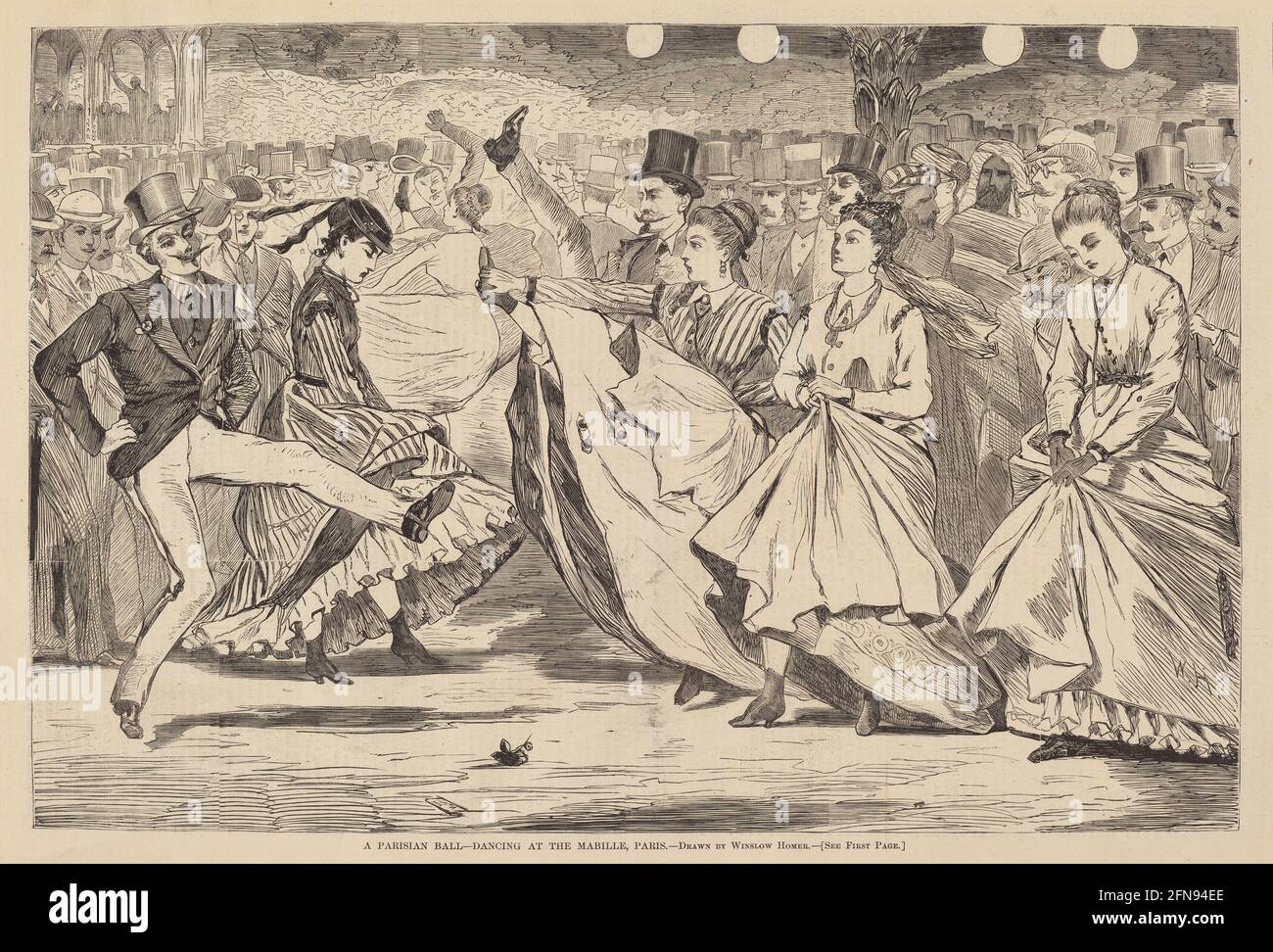 A Parisian Ball - Dancing at the Mabille, Paris, published 1867 Stock ...