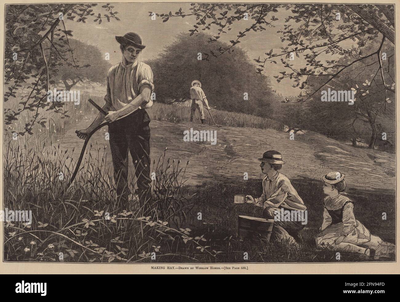 Making Hay, published 1872 Stock Photo - Alamy