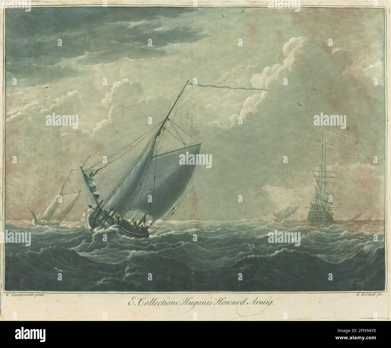 Shipping Scene from the Collection of Hugo Howard, 1720s Stock Photo ...