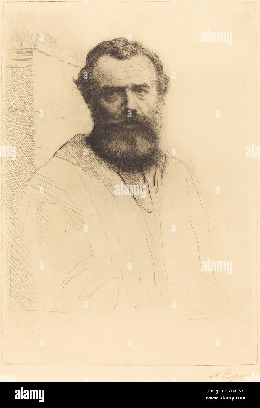 Self-Portrait, 3rd plate, 1880 Stock Photo - Alamy