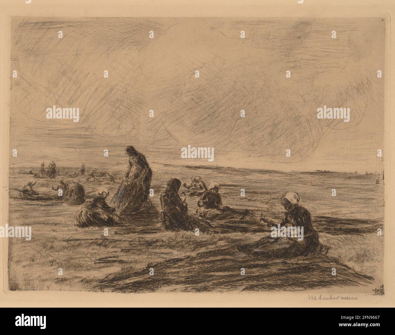 Net mending women hi-res stock photography and images - Alamy