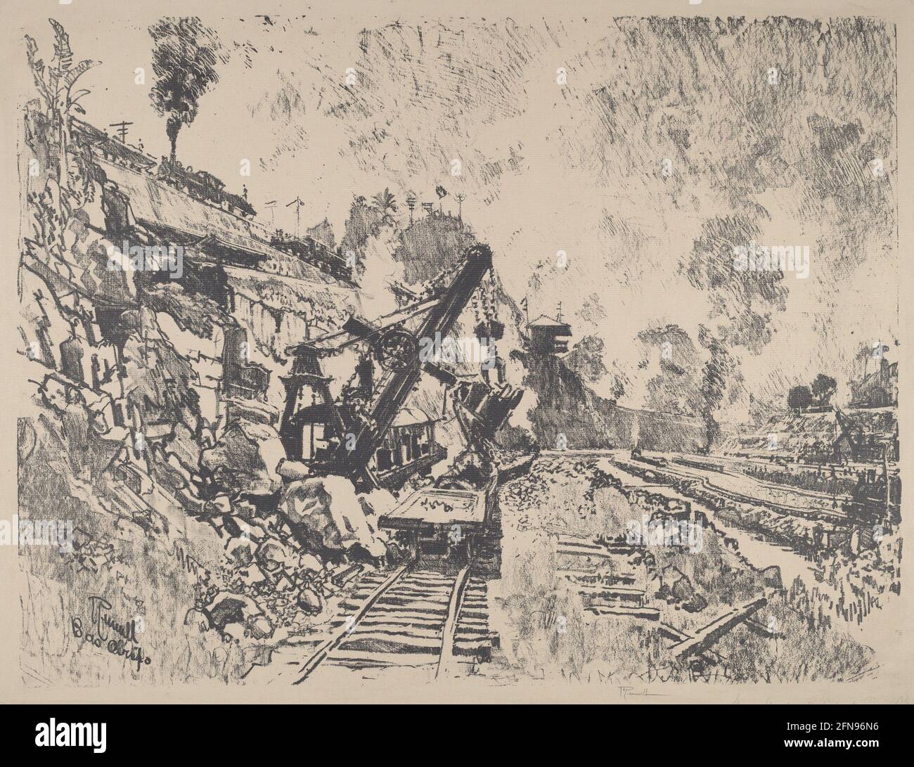 Panama canal construction steam shovel hi-res stock photography and ...