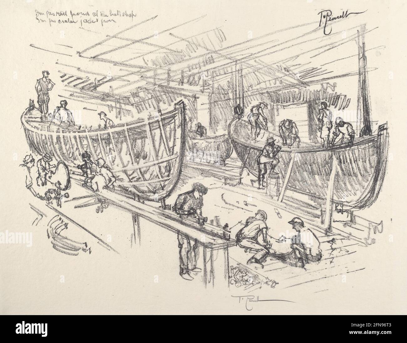 The Boat Builders, 1917 Stock Photo - Alamy