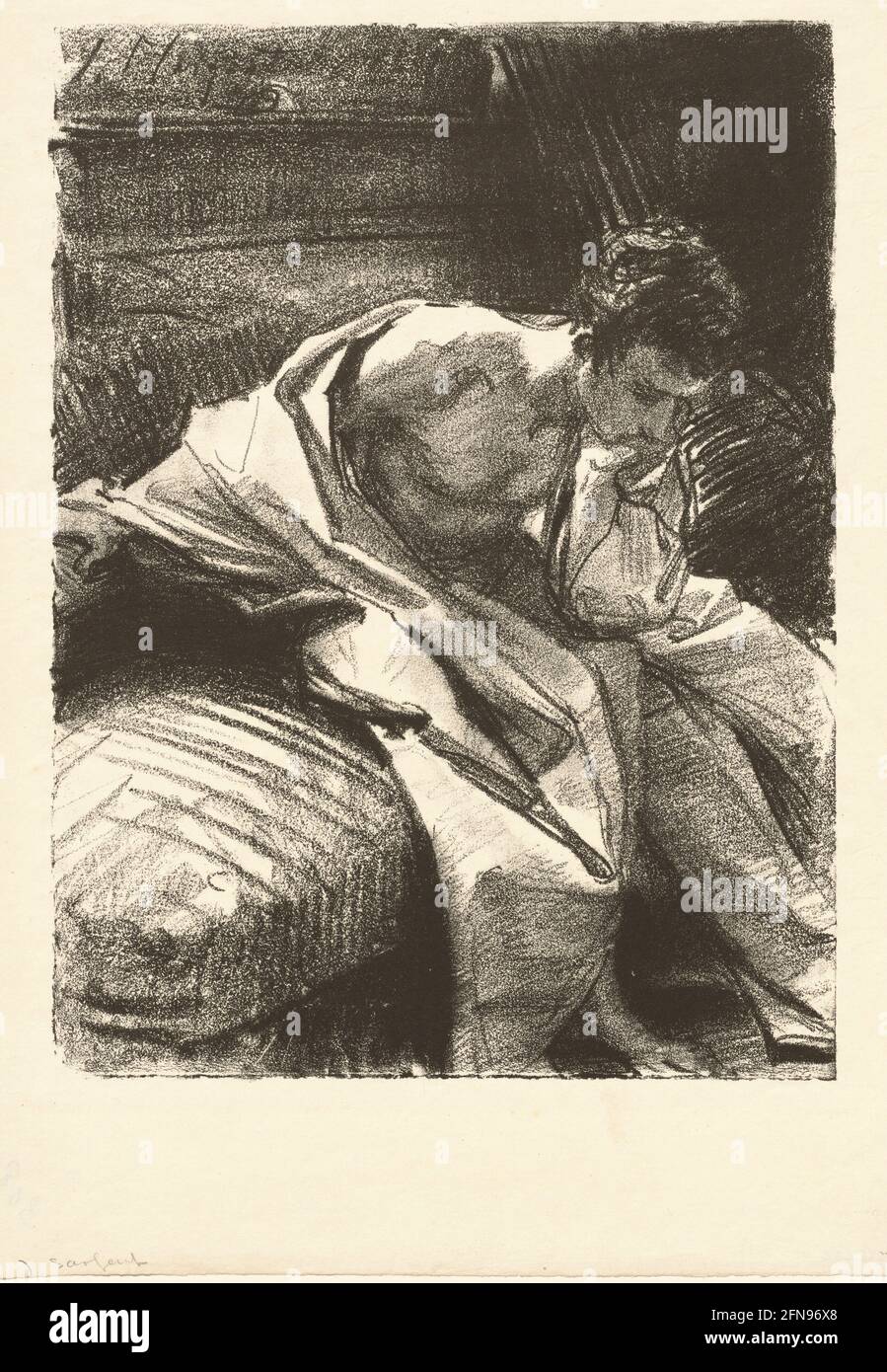 Study of a Seated Man, 1895 Stock Photo - Alamy