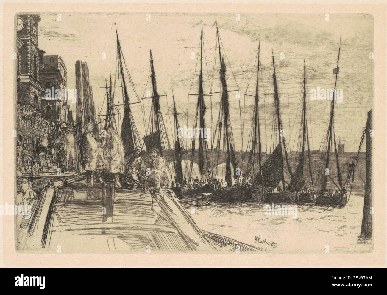 Billingsgate market engraving hi-res stock photography and images - Alamy