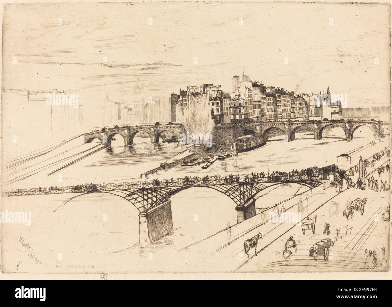 Isle de la Cite, Paris, 1859 Stock Photo - Alamy