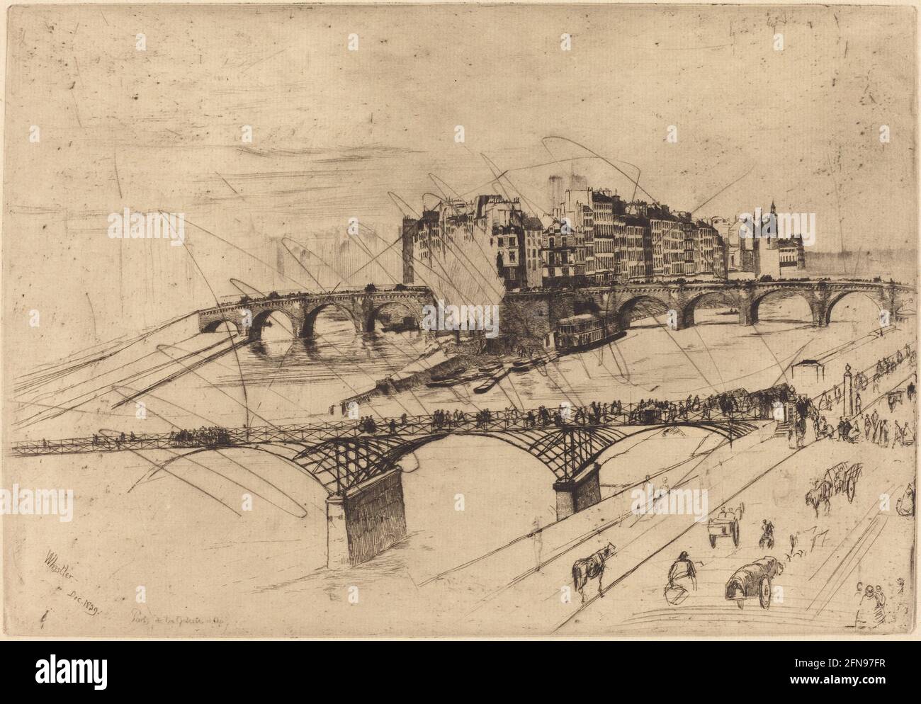 Isle de la Cite, Paris, 1859 Stock Photo - Alamy