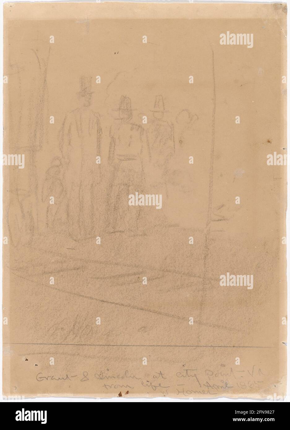 Grant and Lincoln at City Point, Virginia [recto], 1865 Stock Photo - Alamy