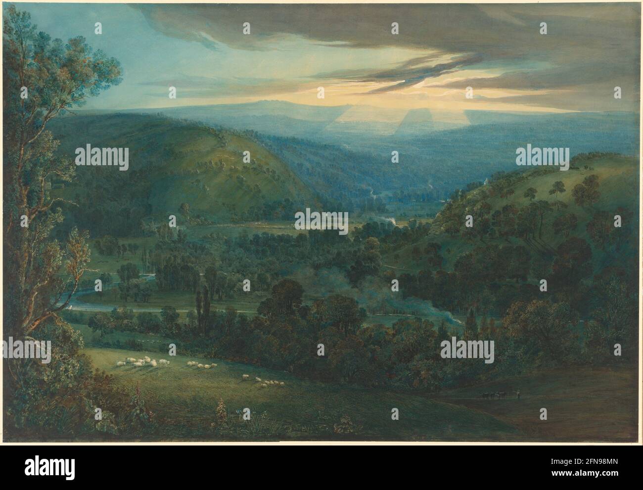 Dawn in the Valleys of Devon, 1832 Stock Photo - Alamy