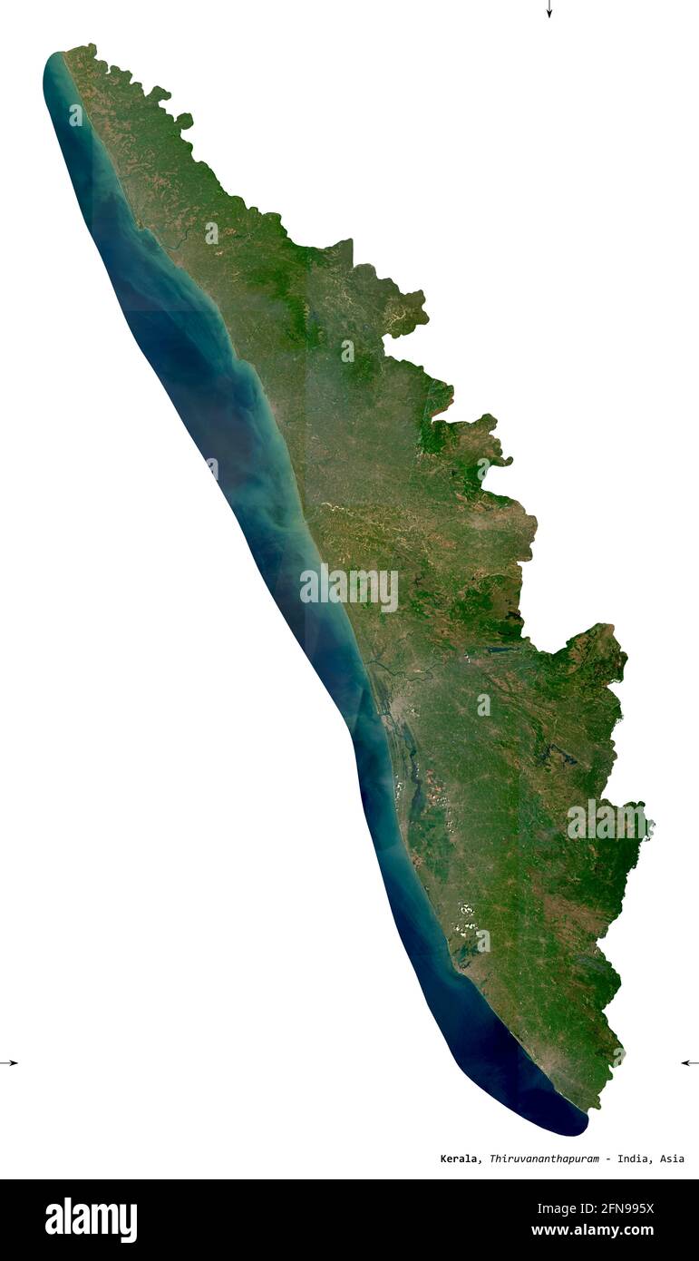 Kerala map outline hi-res stock photography and images - Alamy
