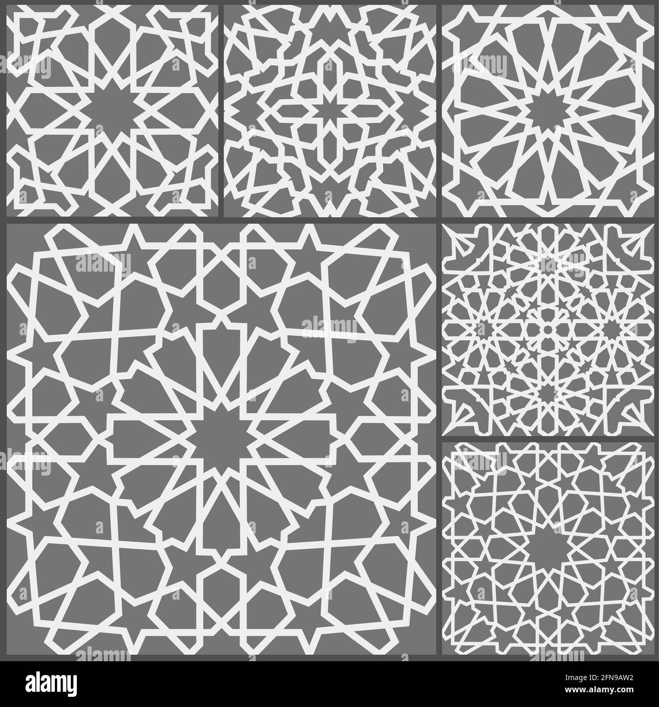 Islamic ornament vector set. Arabic ramadan pattern tile patchwork ...