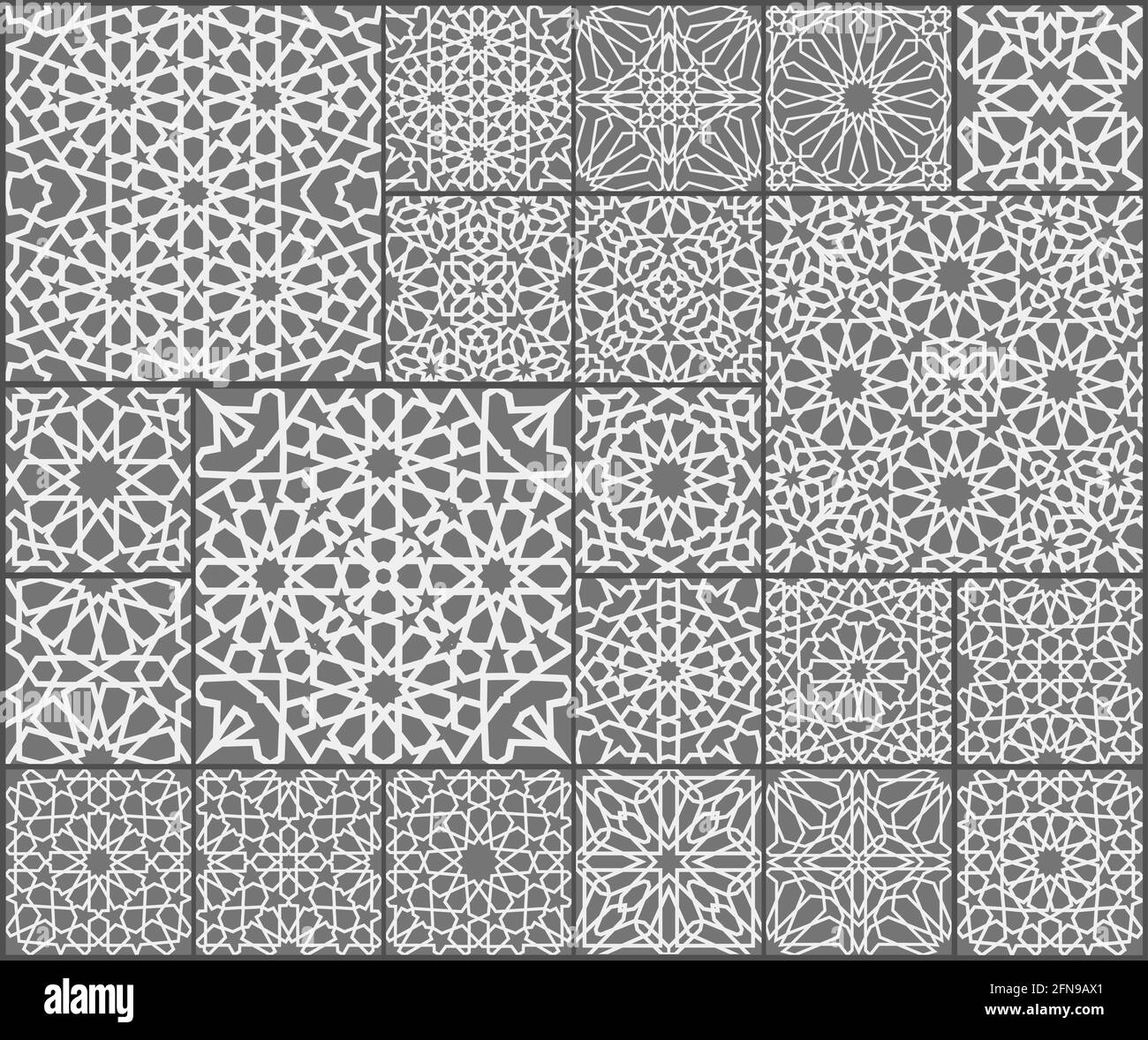 Islamic ornament vector set. Arabic ramadan pattern tile patchwork ...