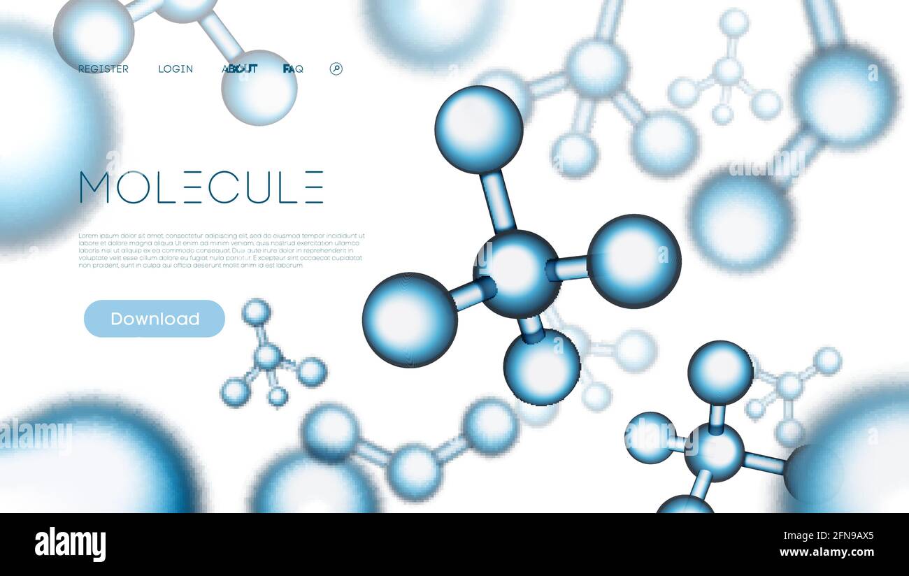 Molecular particles background compounding template. Gene abstract ...