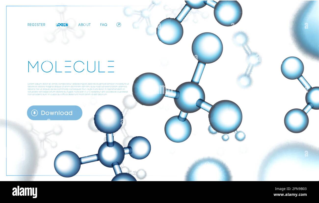 Molecular particles background compounding template. Gene abstract ...