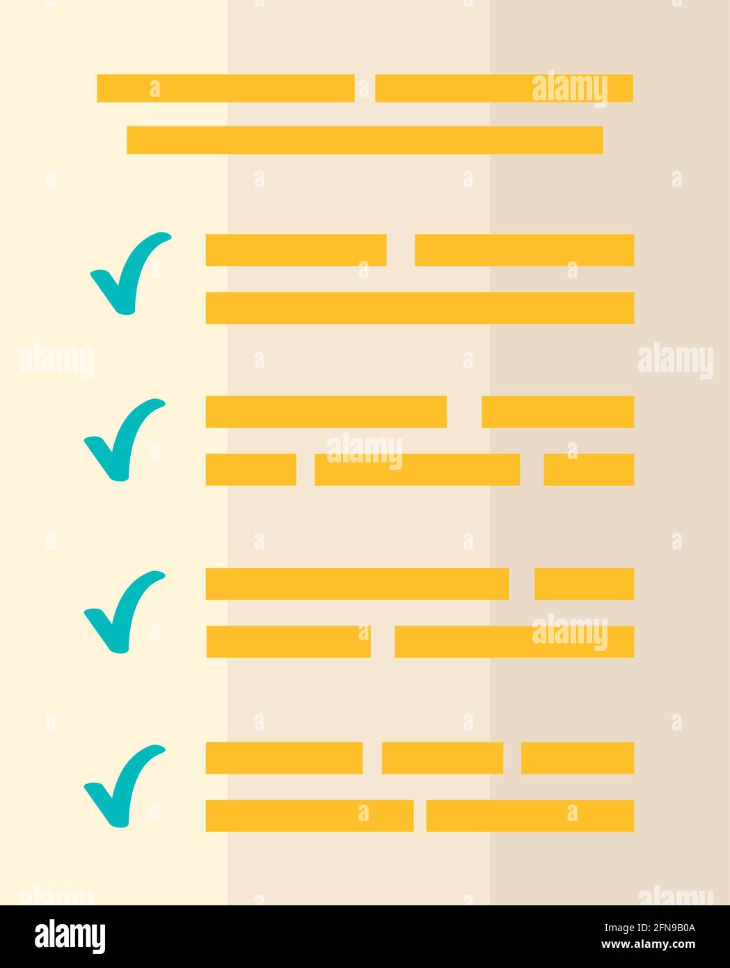 paper document checklist Stock Vector Image & Art - Alamy