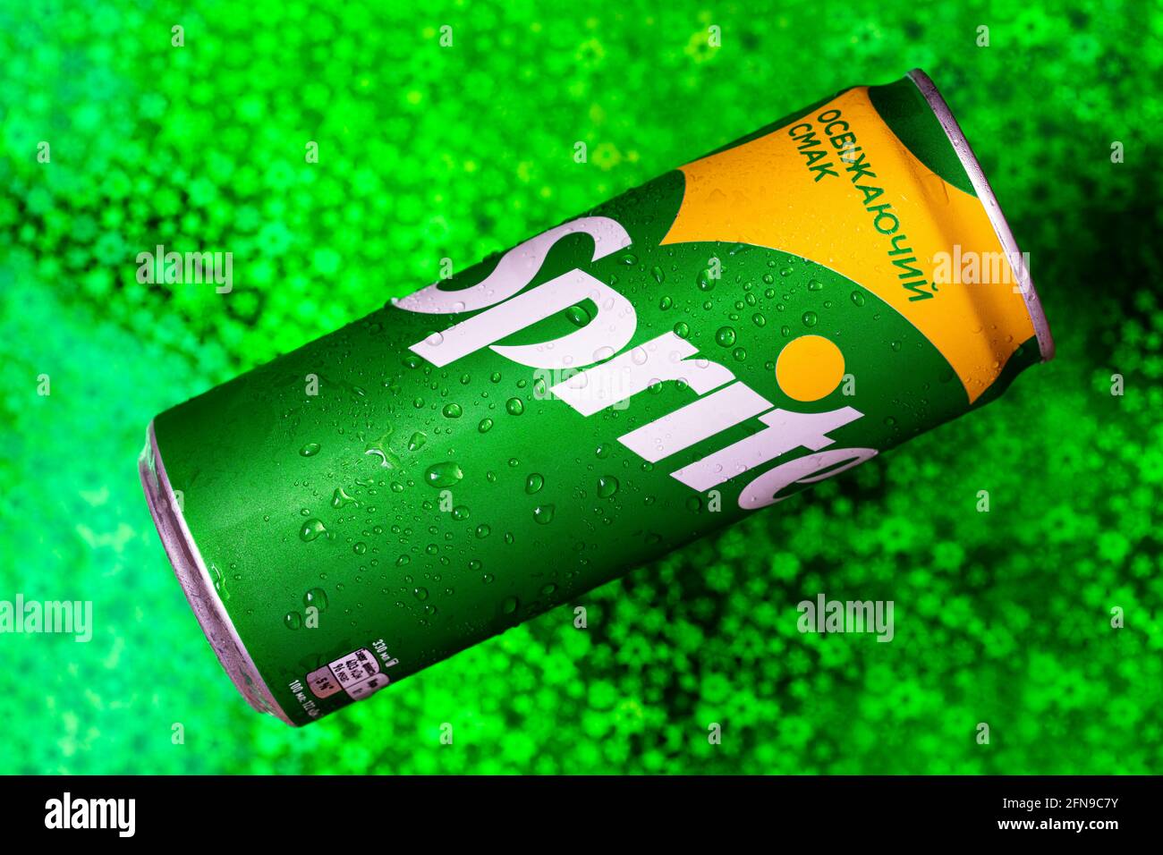 Georgia, U.S.A. - May 15, 2021: Can of lemon and lime-flavored soft ...