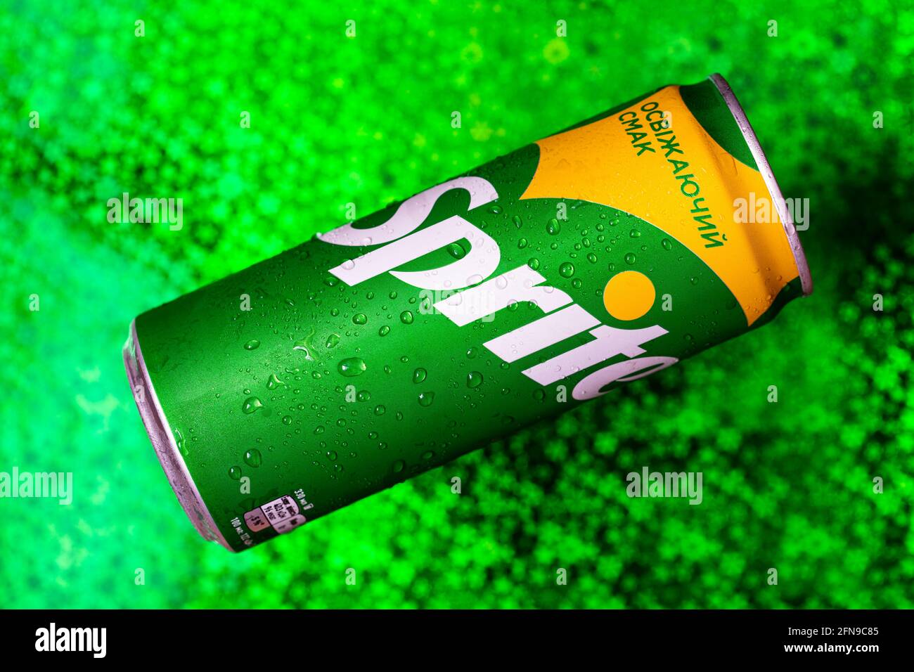 Georgia, U.S.A. - May 15, 2021: Can of lemon and lime-flavored soft ...