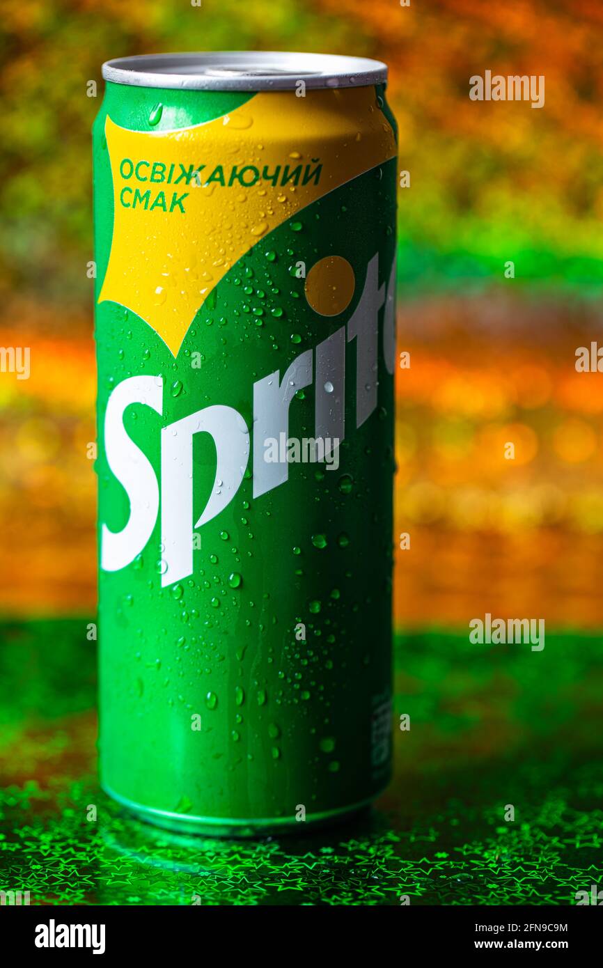 Georgia, U.S.A. - May 15, 2021: Can of lemon and lime-flavored soft ...