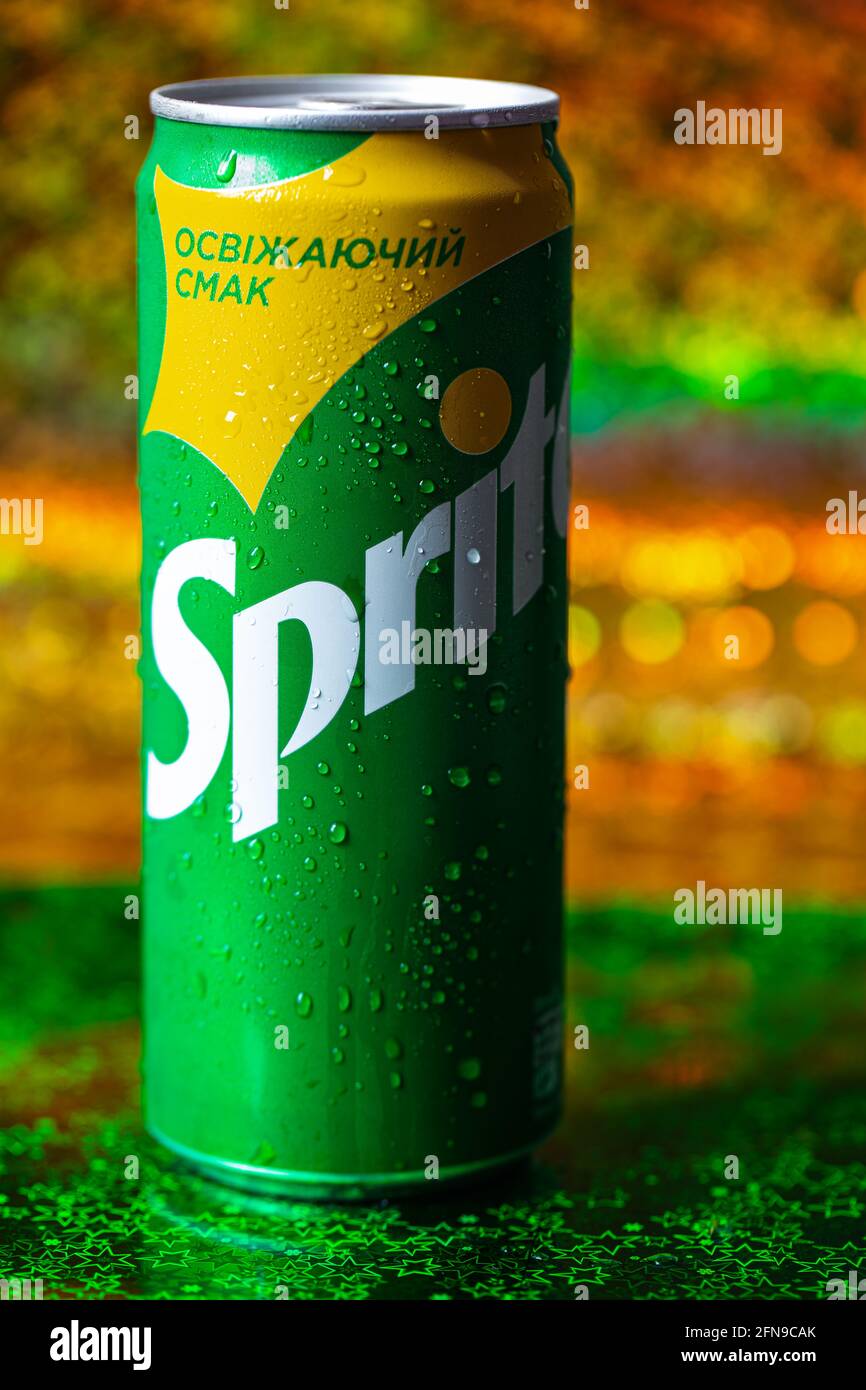 Georgia, U.S.A. - May 15, 2021: Can of lemon and lime-flavored soft ...