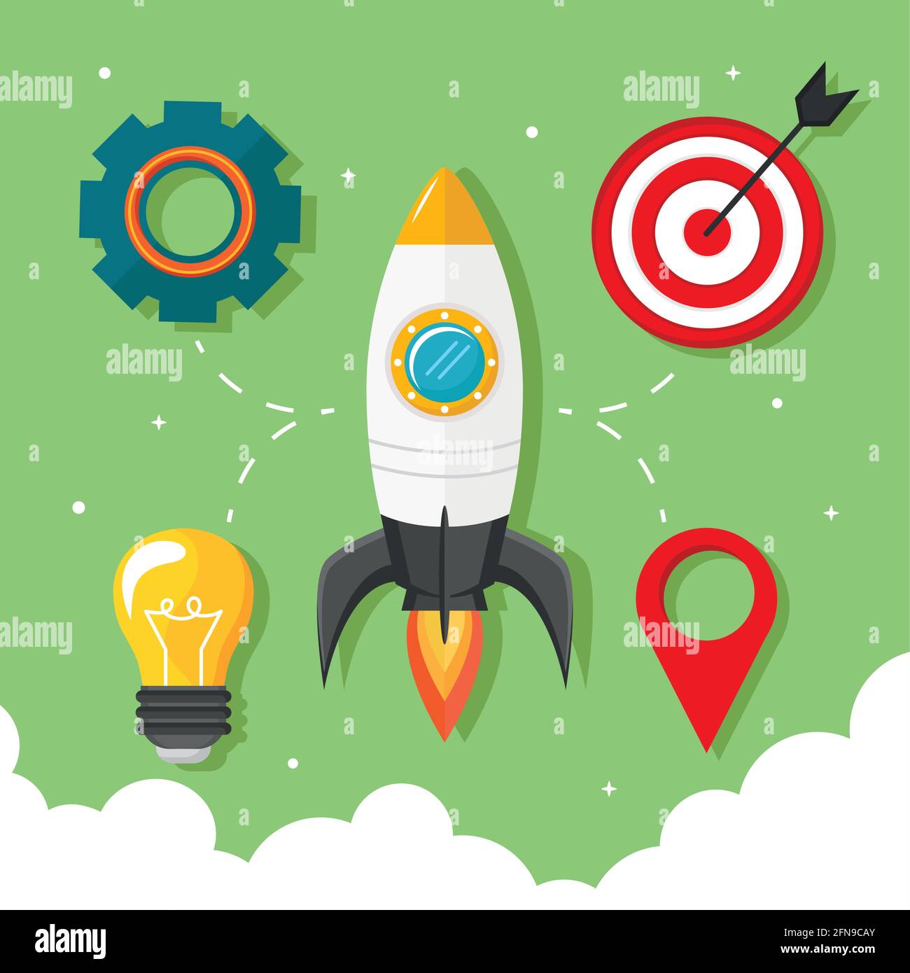 start up five icons Stock Vector Image & Art - Alamy