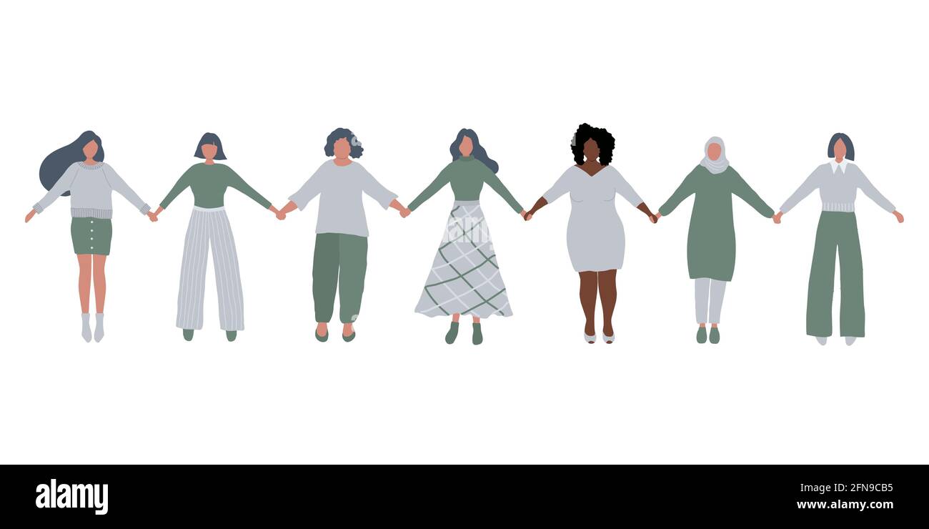 Women are holding hands. International Women's Day concept. Women's ...