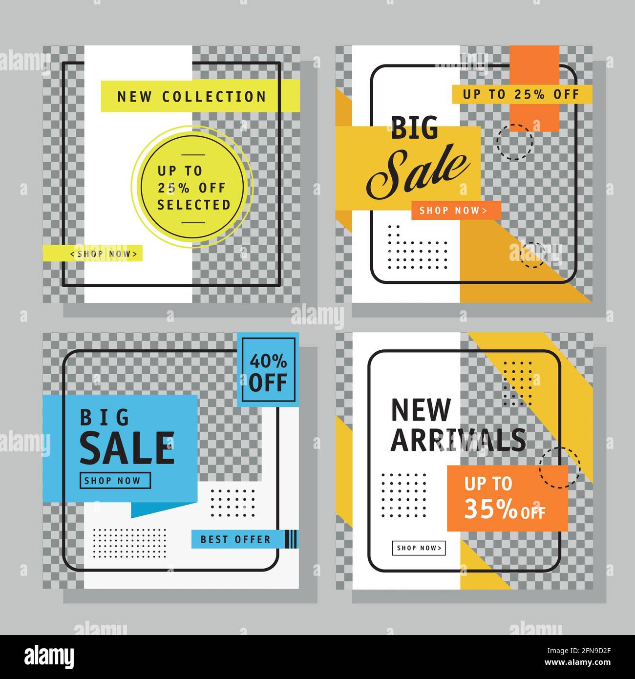 commercial four templates Stock Vector Image & Art - Alamy