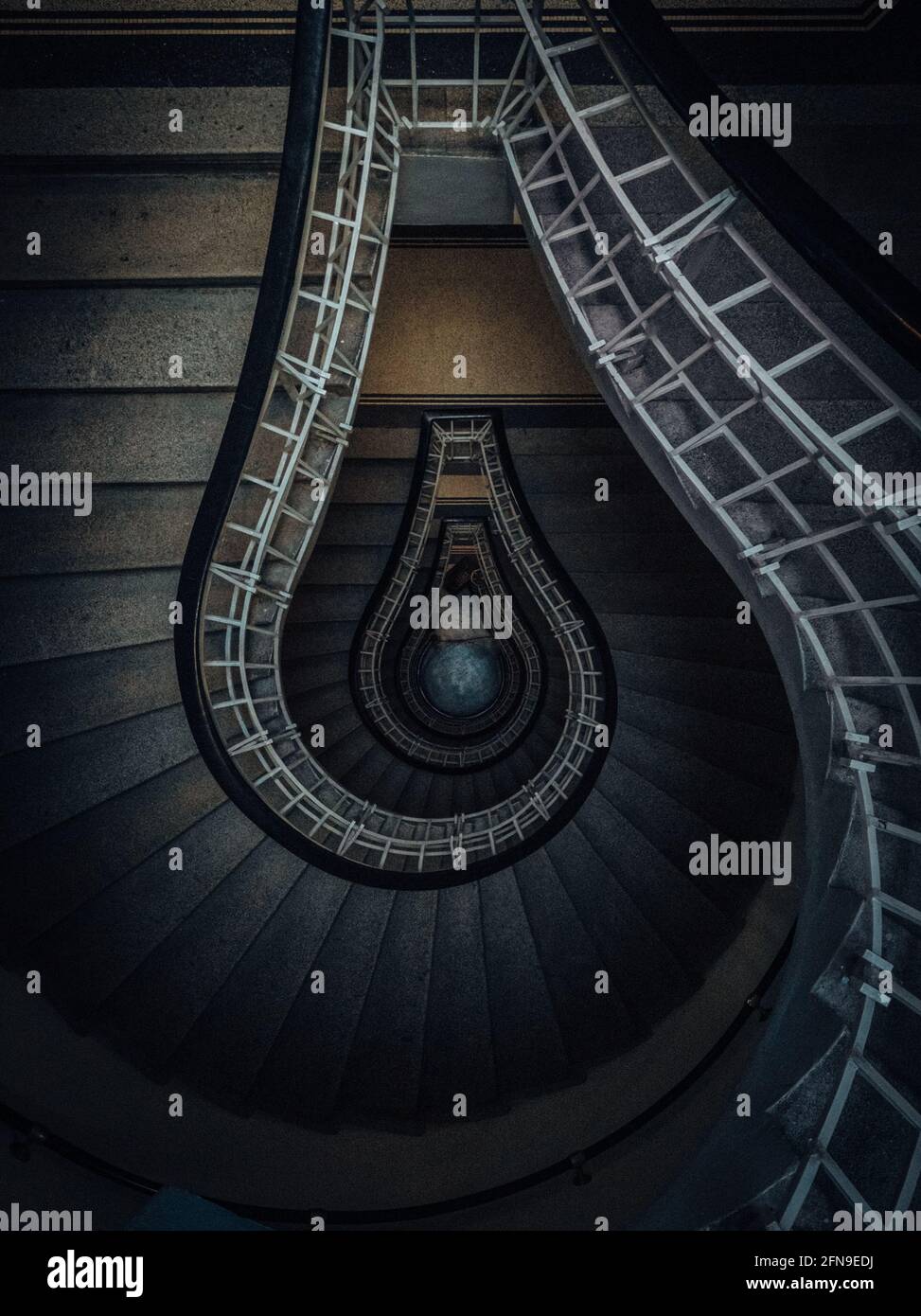 Top view shot of stairs of a high floor building Stock Photo - Alamy