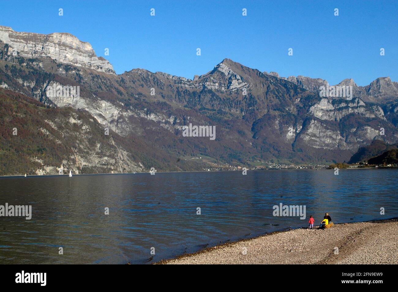 Lake Walensee, Engadina, Switzerland Stock Photo - Alamy