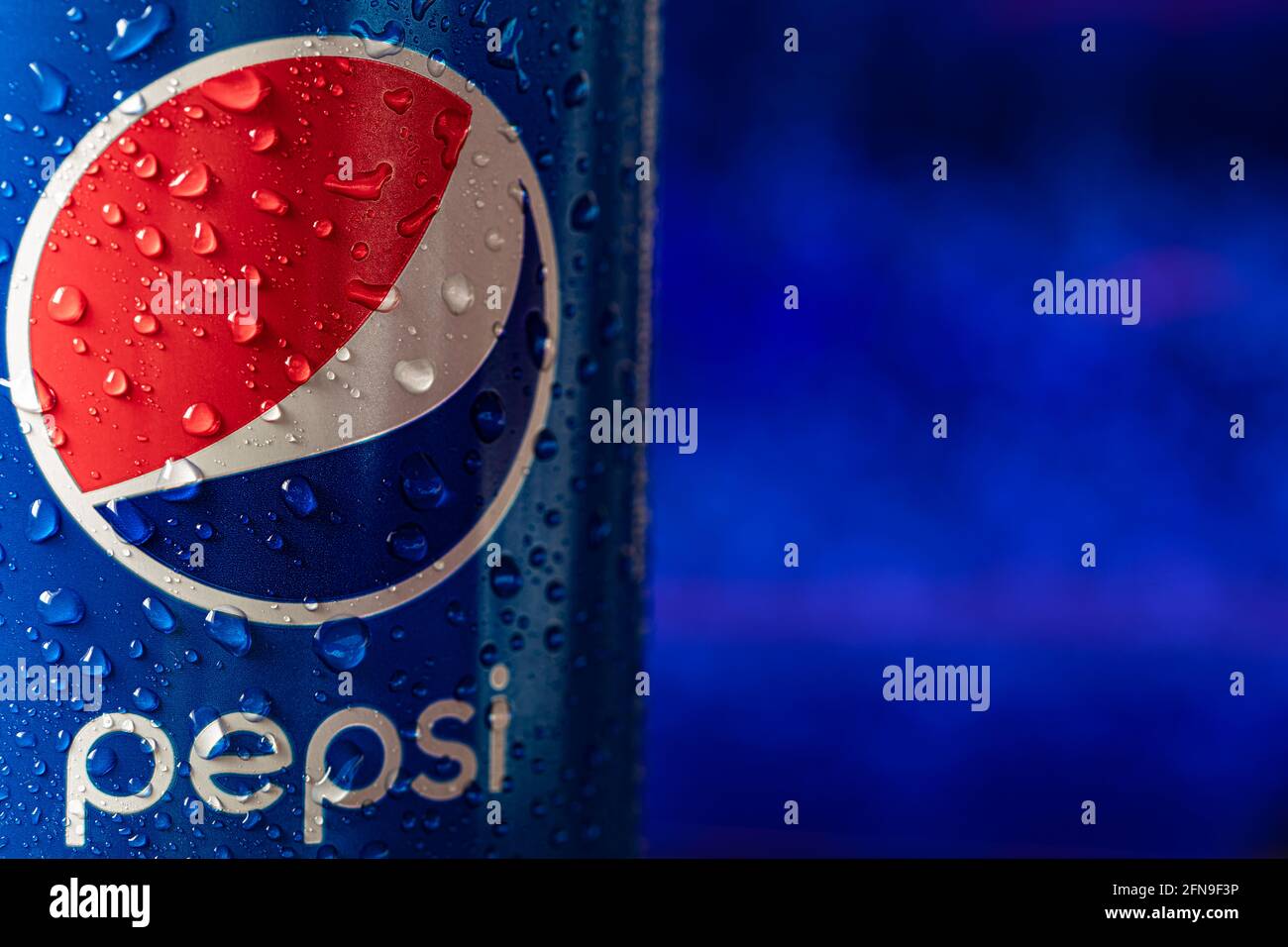 North Carolina, U.S.A. - May 15, 2021: Can of carbonated soft drink ...