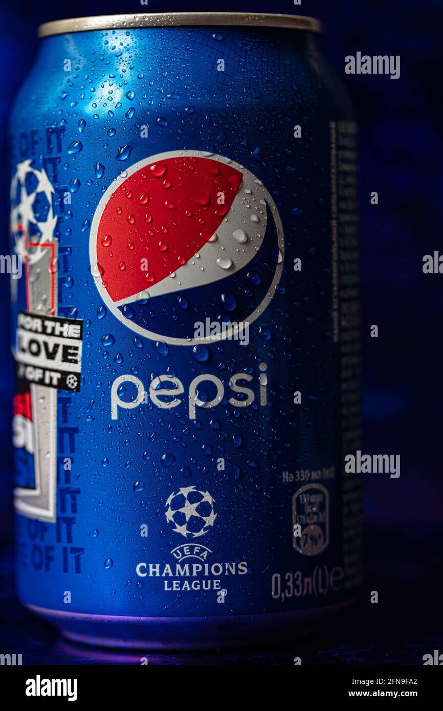 North Carolina, U.S.A. - May 15, 2021: Can of carbonated soft drink ...