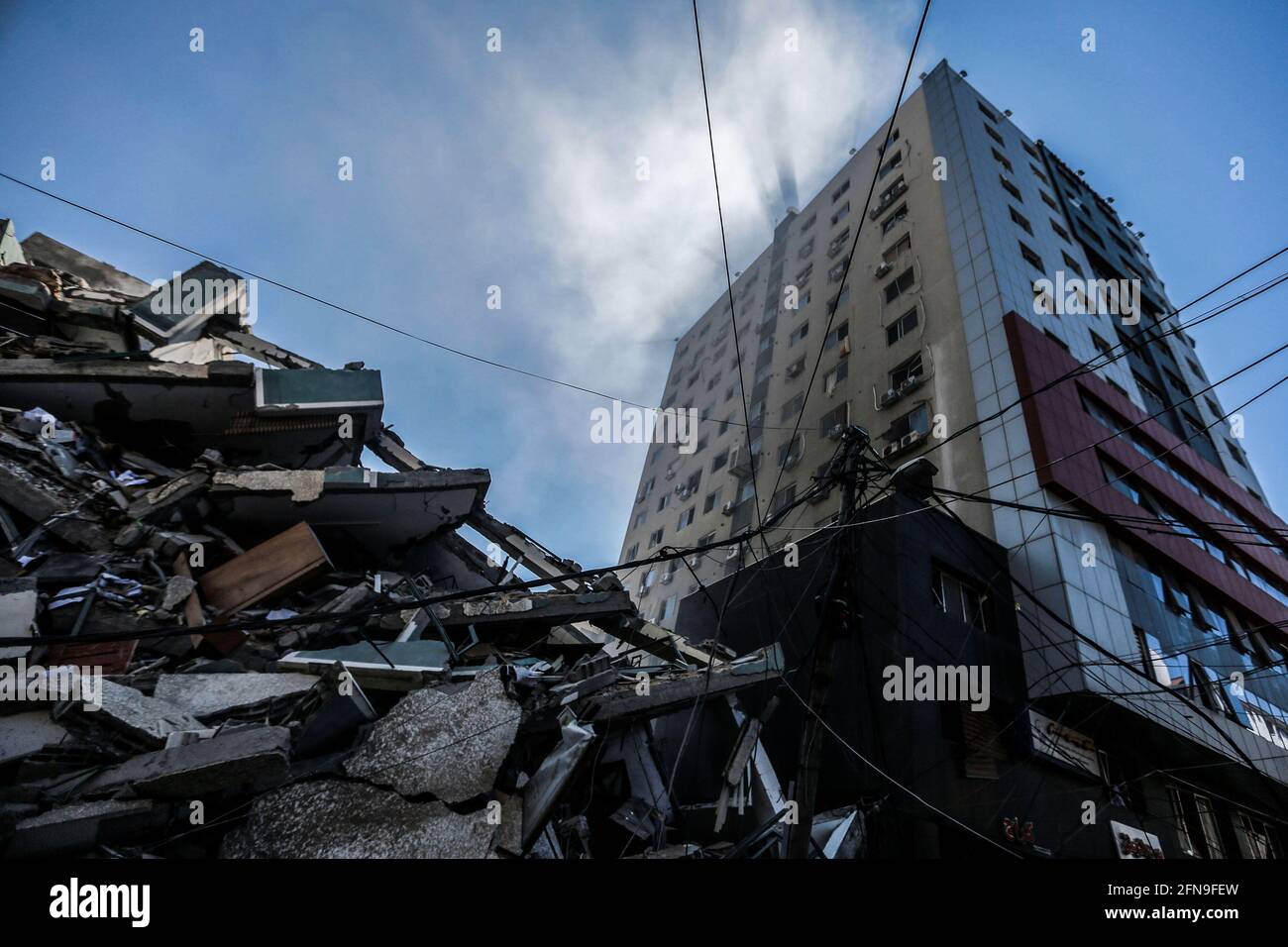 Gaza City, Palestinian Territories. 14th May, 2021. A picture shows the ...