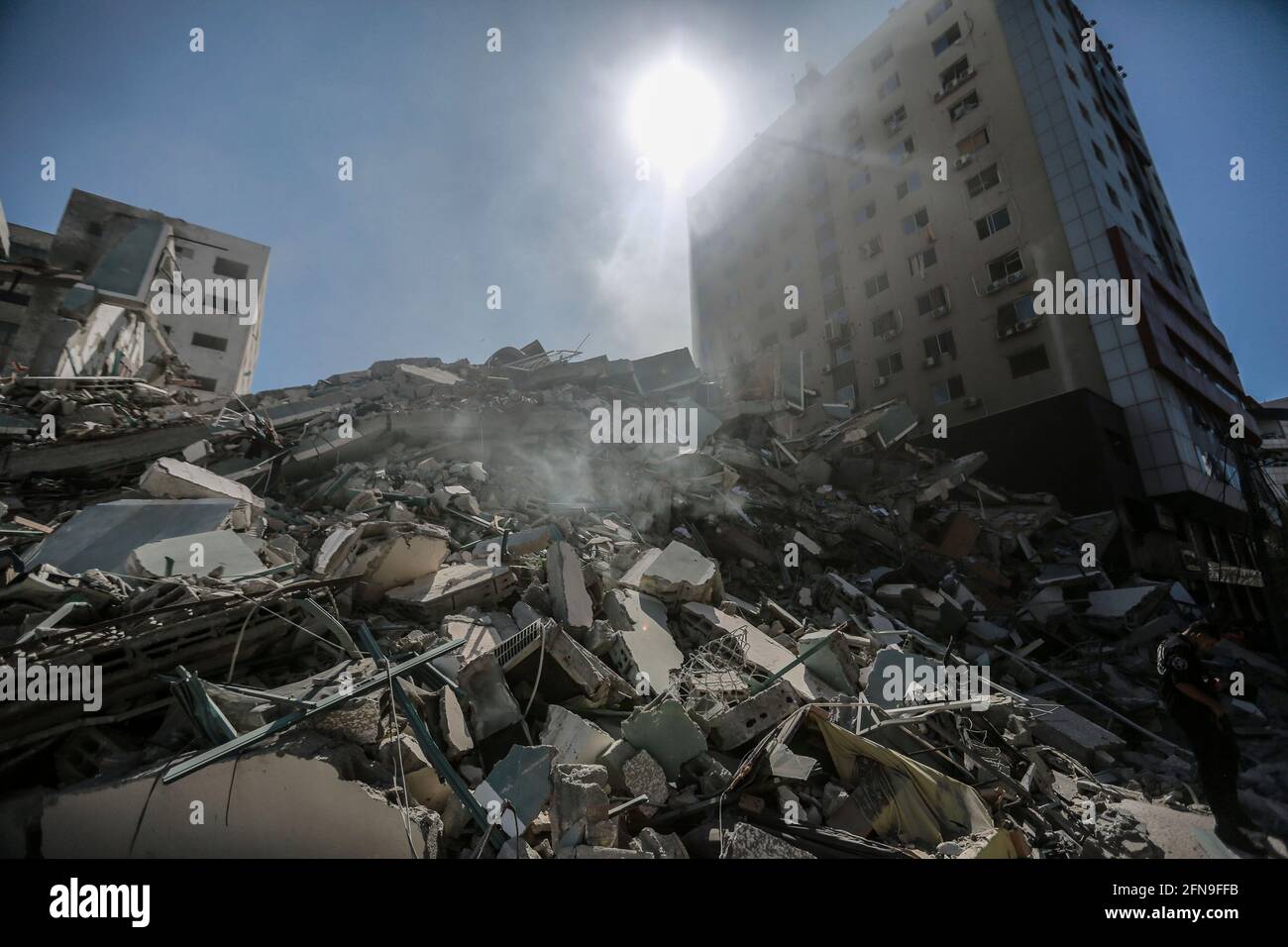 Gaza City, Palestinian Territories. 14th May, 2021. A picture shows the ...