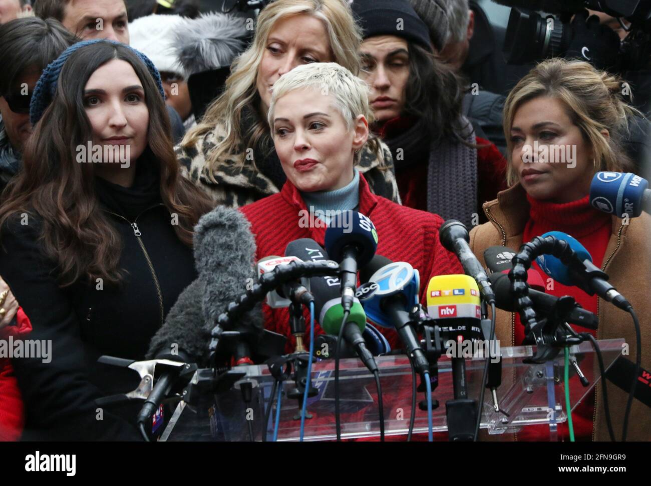 New York Ny 20200106 Harvey Weinstein Accusers Hold Press