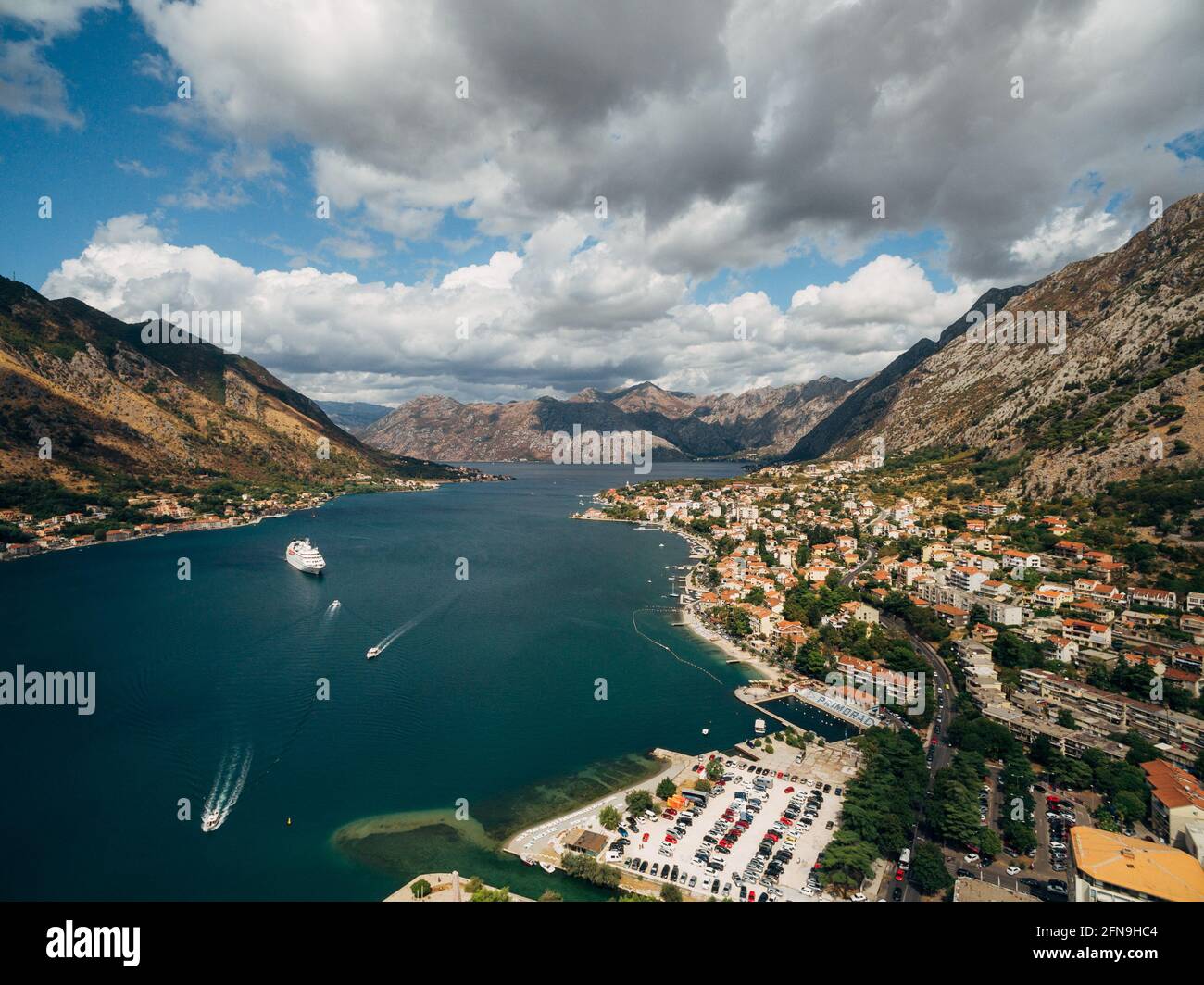 Aerial view kotor pier town hi-res stock photography and images - Alamy